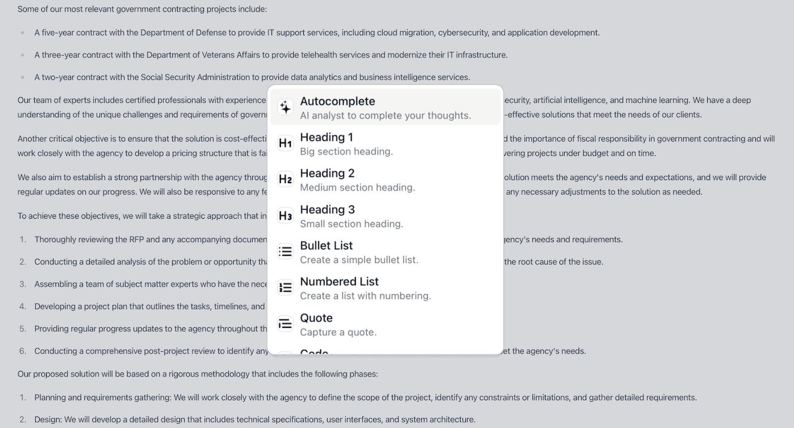 AI RFP Copilot for Proposal Writers | GovAIQ